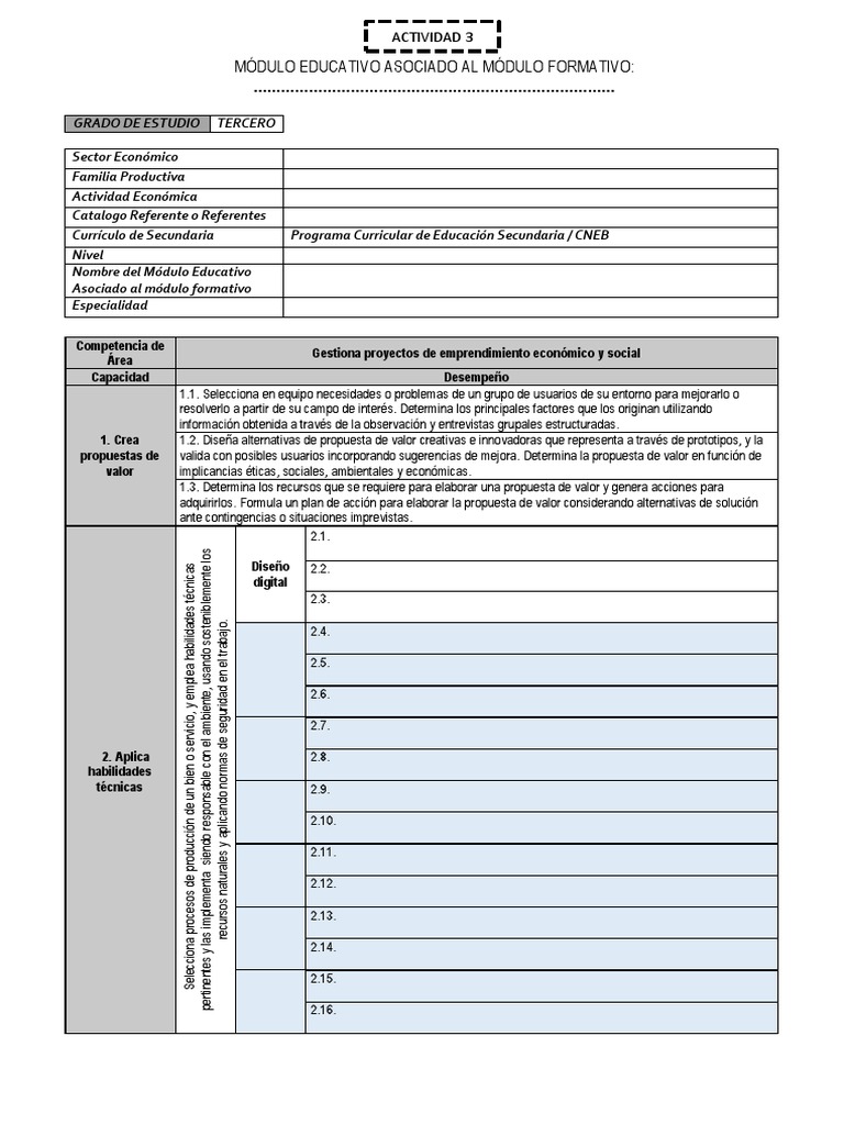 Ejemplo de Módulo Educativo Formativo | PDF | Tecnología de información ...