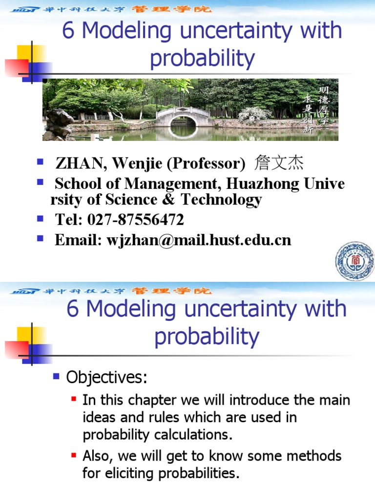 6 Modeling Uncertainty With Probability | PDF | Probability Distribution | Probability Density ...