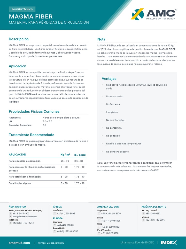 Magma-Fiber Es | PDF | Sustancias químicas | Química
