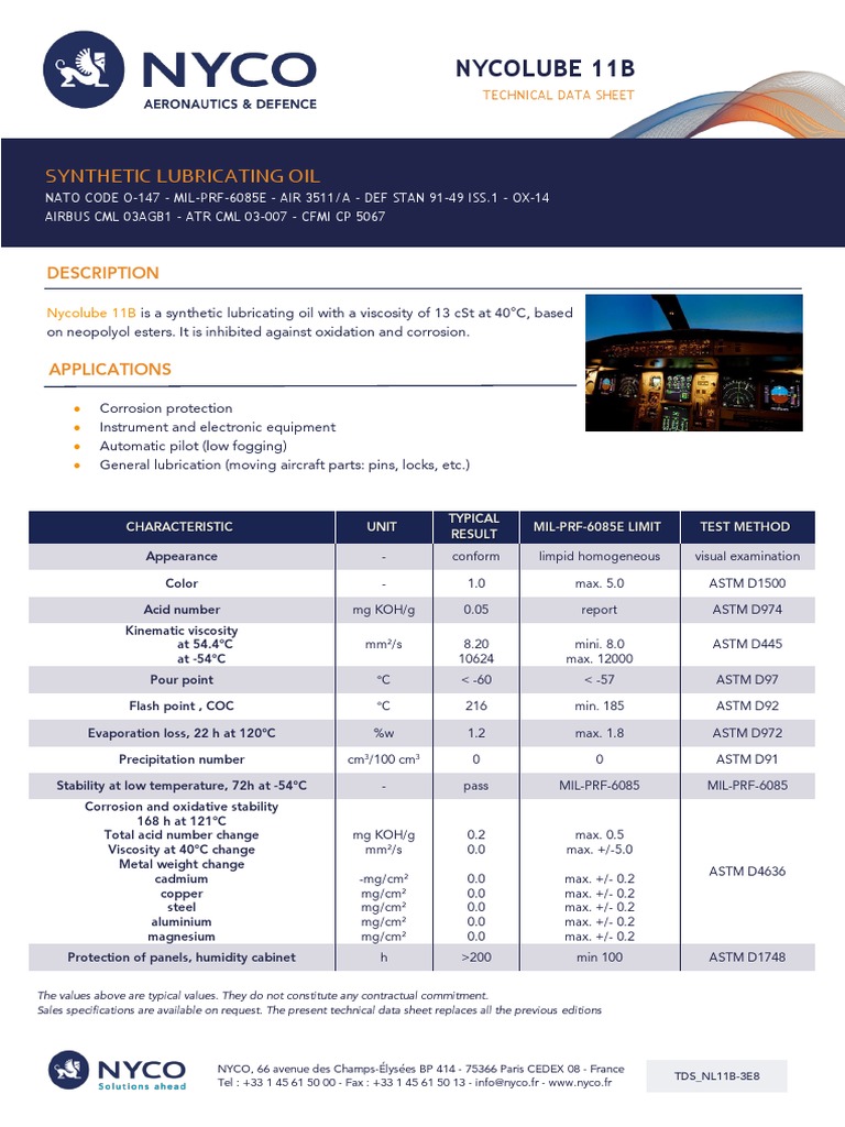 Synthetic Lubricating Oil TDS | PDF | Magnesium | Corrosion