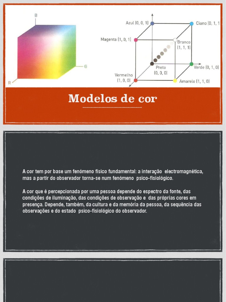 Modelos de Cor e suas Interações | PDF | Modelo de cores RGB | Cor