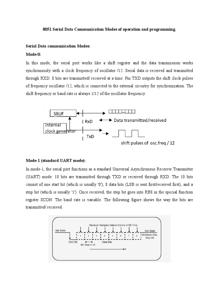 Serial Modes - Notes New | PDF | Bit | Digital Electronics