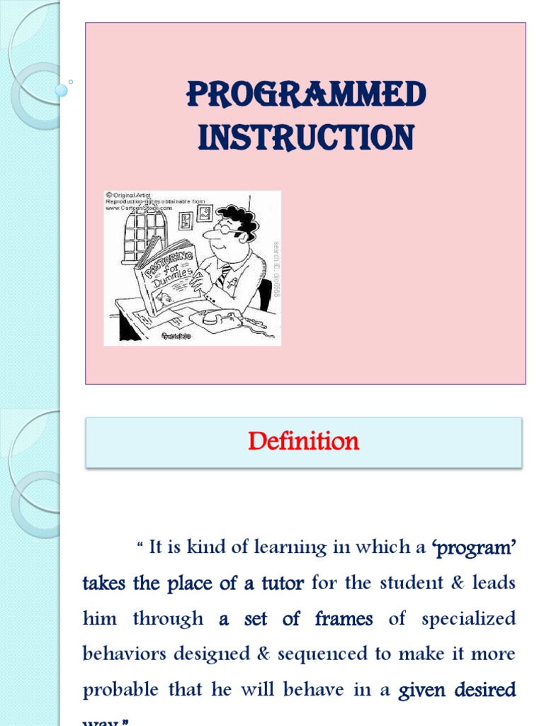 Programmed Instruction Definition & Characteristics | PDF | Learning ...
