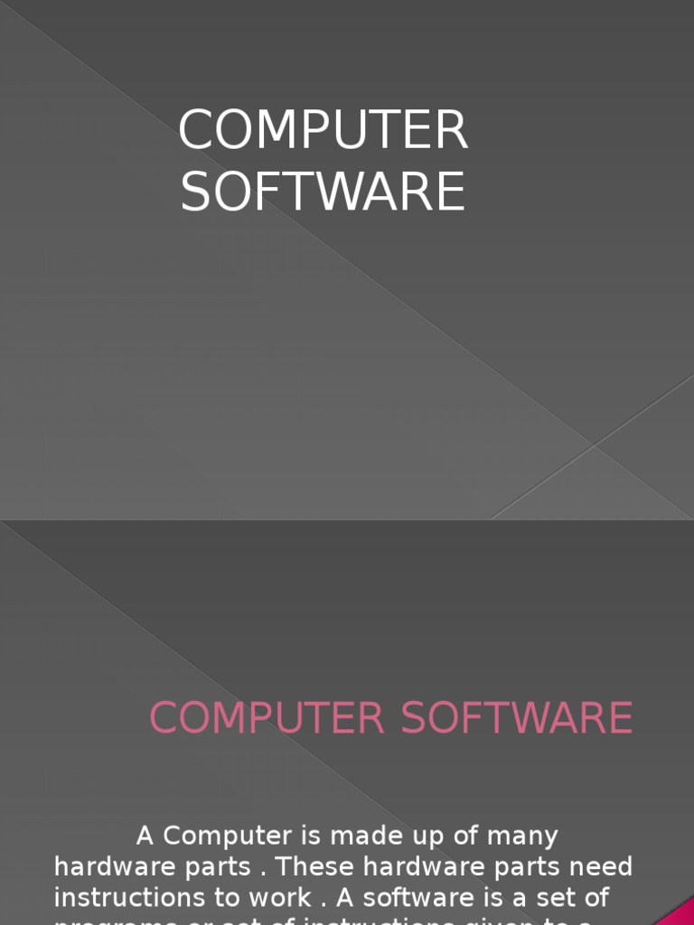 Computer Software | PDF | Operating System | Software