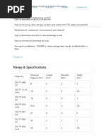 Sintex Water Tank Specifications Guide | PDF | Fibre Reinforced Plastic ...