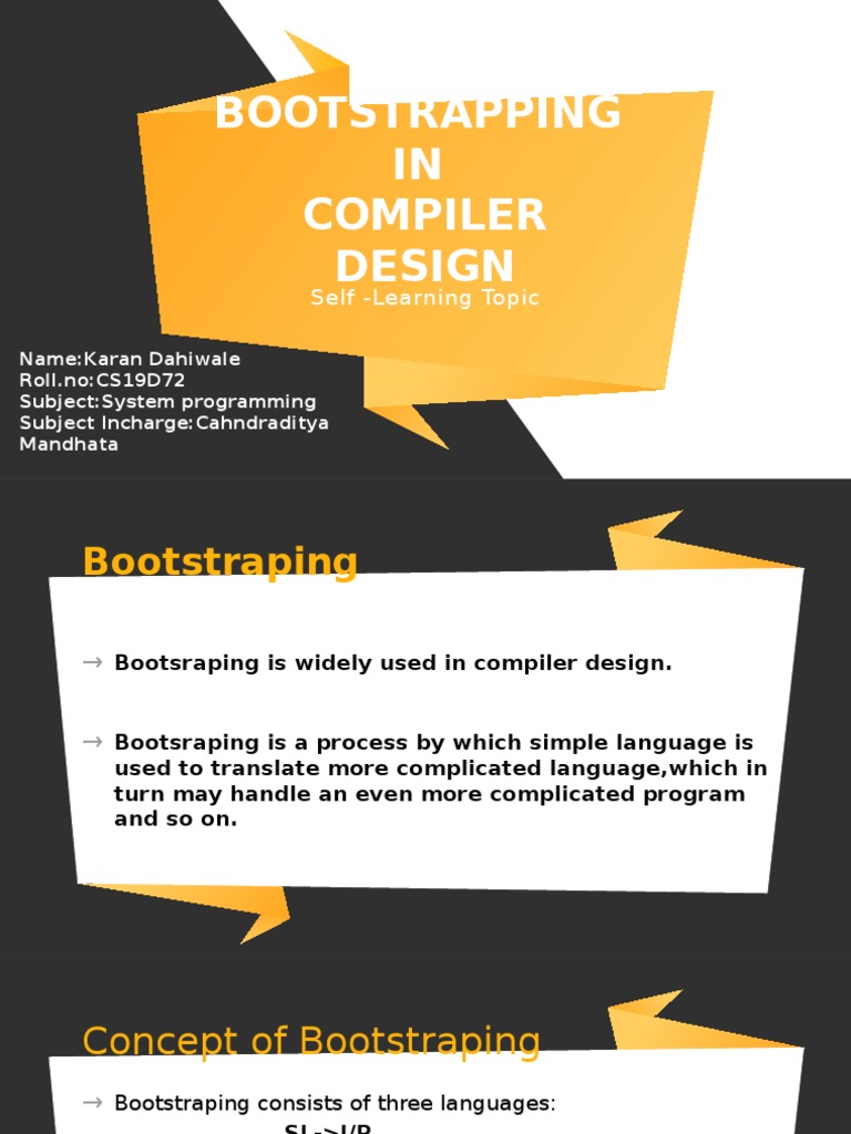 BOOTSTRAPPING in Compiler Design | PDF