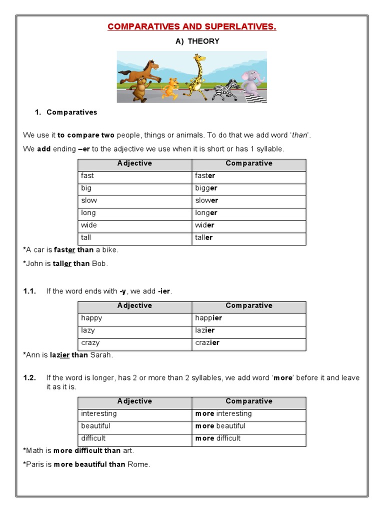 Understanding Comparatives and Superlatives | PDF | Adjective | Grammar