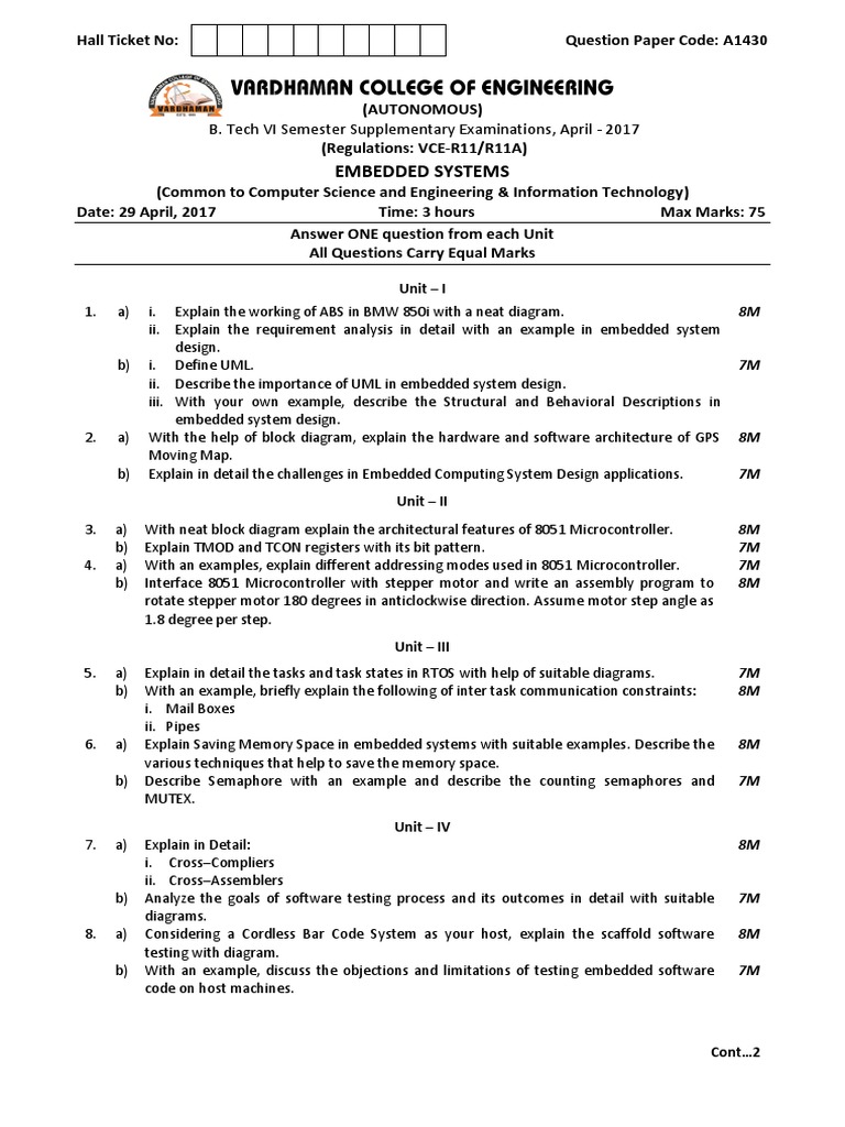 B.Tech Supplementary Exam Papers | PDF | Electronics ...