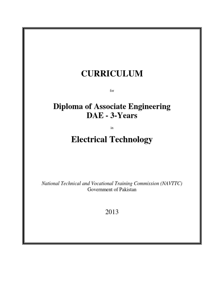 DAE Electrical Tech Curriculum | PDF | Trigonometric Functions | Inductance