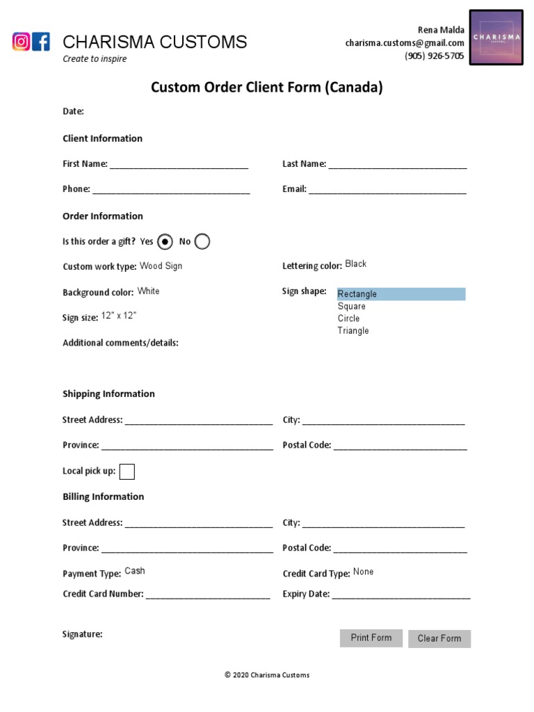 Adobe Order Form | PDF