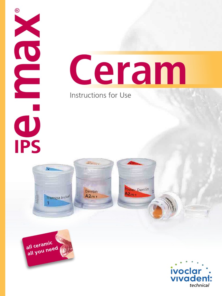 IPS E-Max Ceram PDF | PDF | Ceramics | Materials
