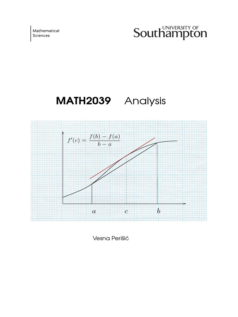 MATH2039 Analysis Lecture Notes | PDF | Logic | Analysis