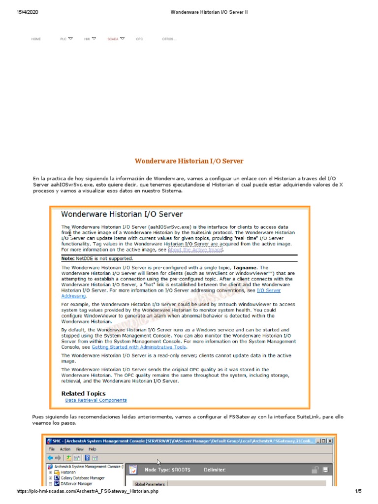 Wonderware Historian I - O Server II 16 PDF | PDF | Informática | Áreas de informática