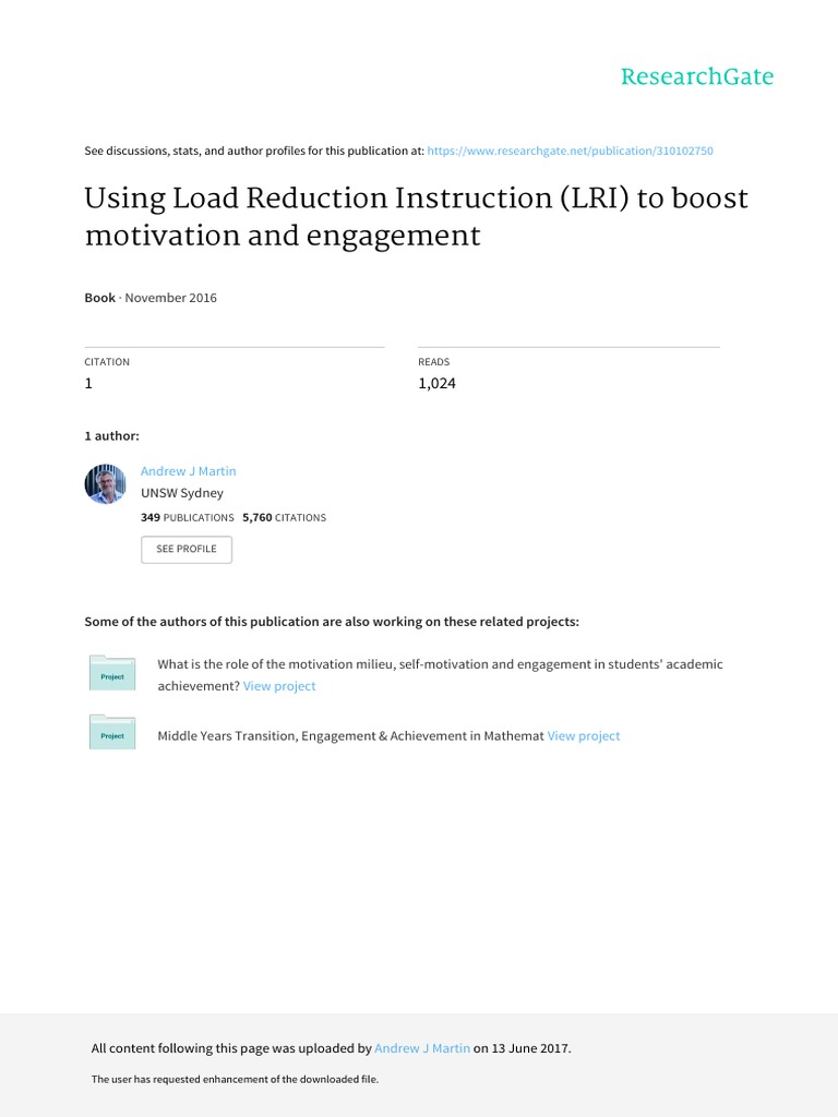 Using Load Reduction Instruction (LRI) | PDF | Working Memory | Memory