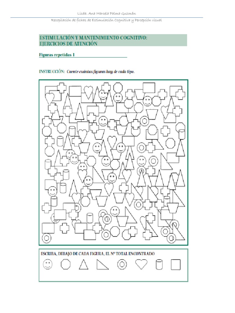 Actividades de Estimulación Cognitiva y Percepción Visual | PDF ...