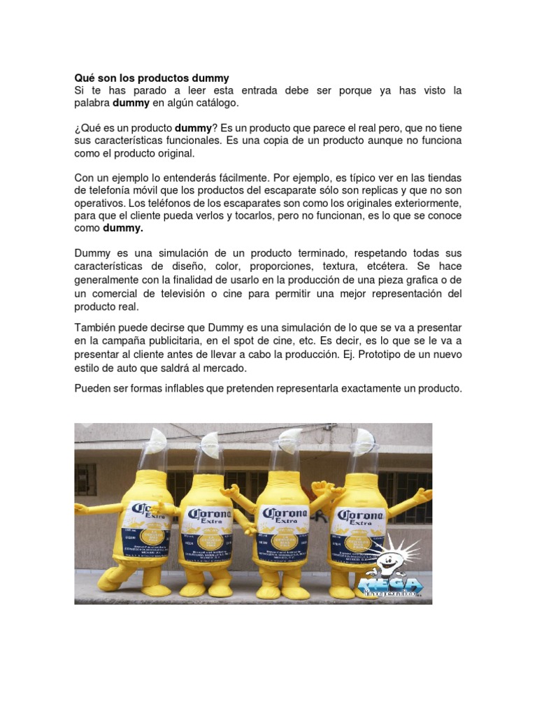 Qué Son Los Productos Dummy | PDF