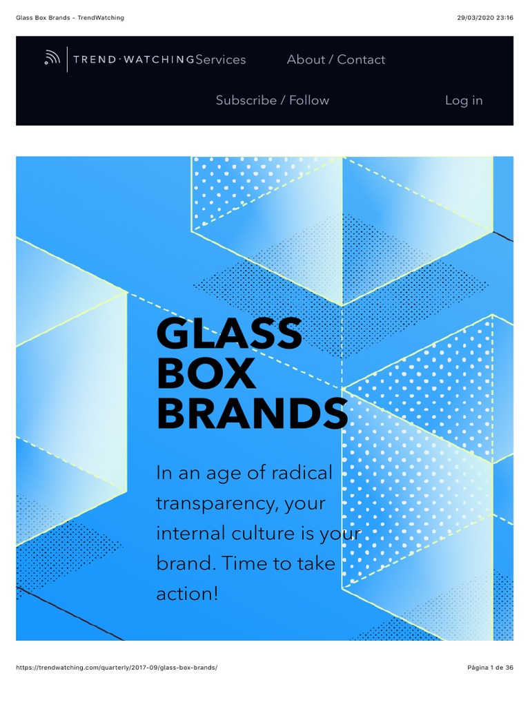 Glass Box Brands - TrendWatching | PDF | Consumerism | Brand
