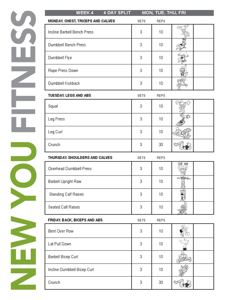 Gym Chart Week 4 | PDF