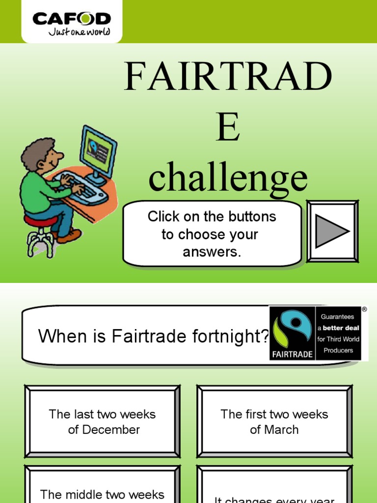 Fairtrad E Challenge: Click On The Buttons To Choose Your Answers | PDF ...