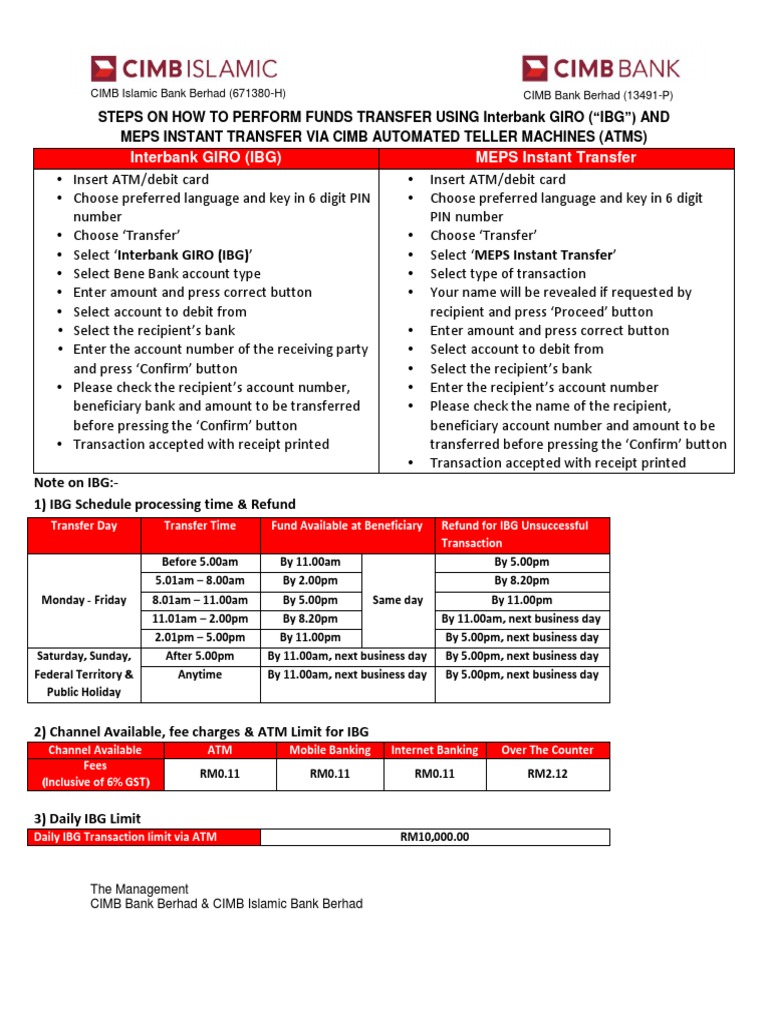 Interbank GIRO (IBG) MEPS Instant Transfer | PDF | Debit Card ...
