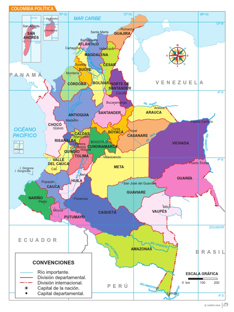 Mapa Colombia Político | PDF | Colombia