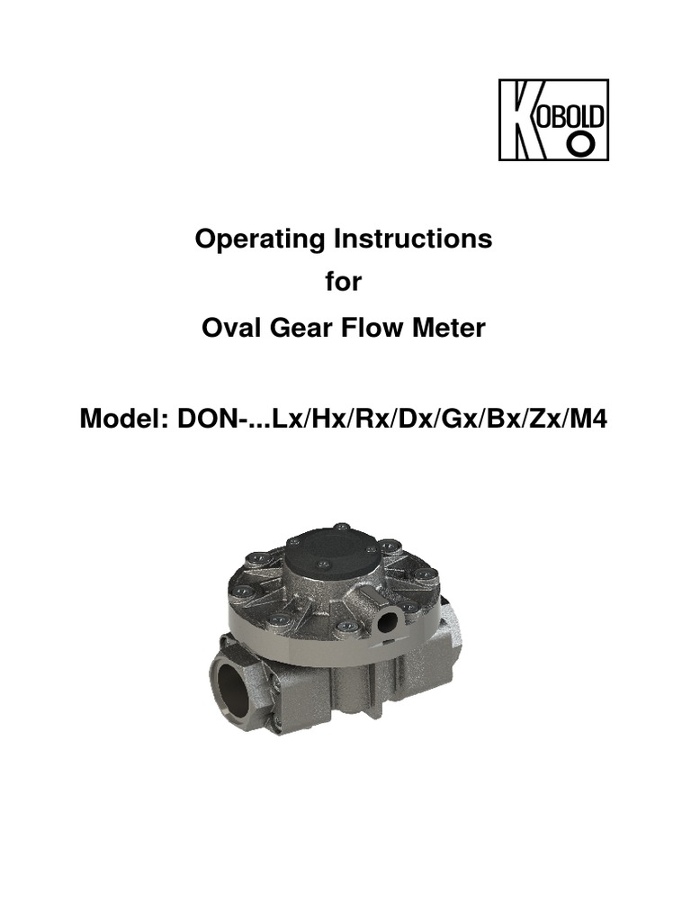 Kobold DON Series Manual PDF | PDF | Flow Measurement | Pump