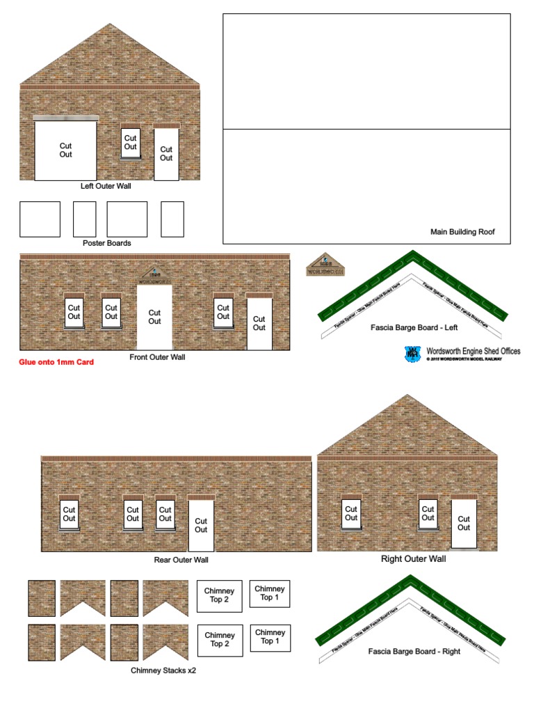 Cut Out Cut Out Cut Out: Glue Onto 1mm Card | PDF | Buildings And ...