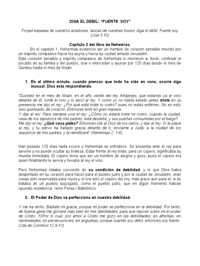 Diga El Debil Fuerte Soy | PDF | Textos Religiosos | Religión y creencia