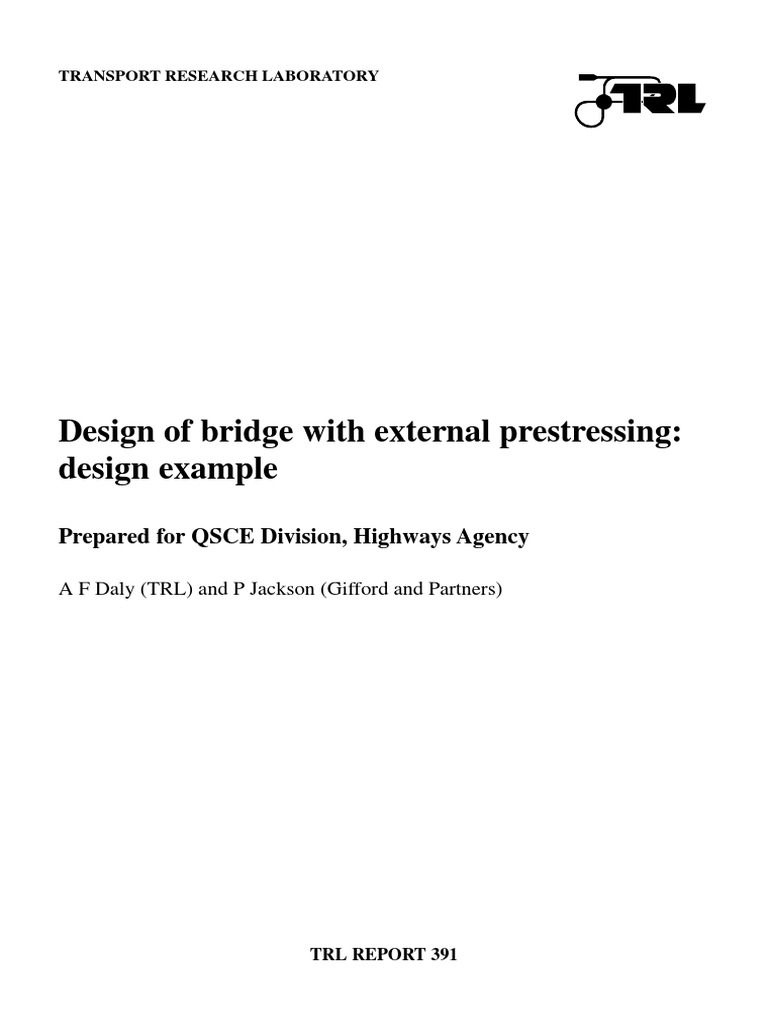 Design of Bridge With External Prestressing: Design Example: Prepared ...