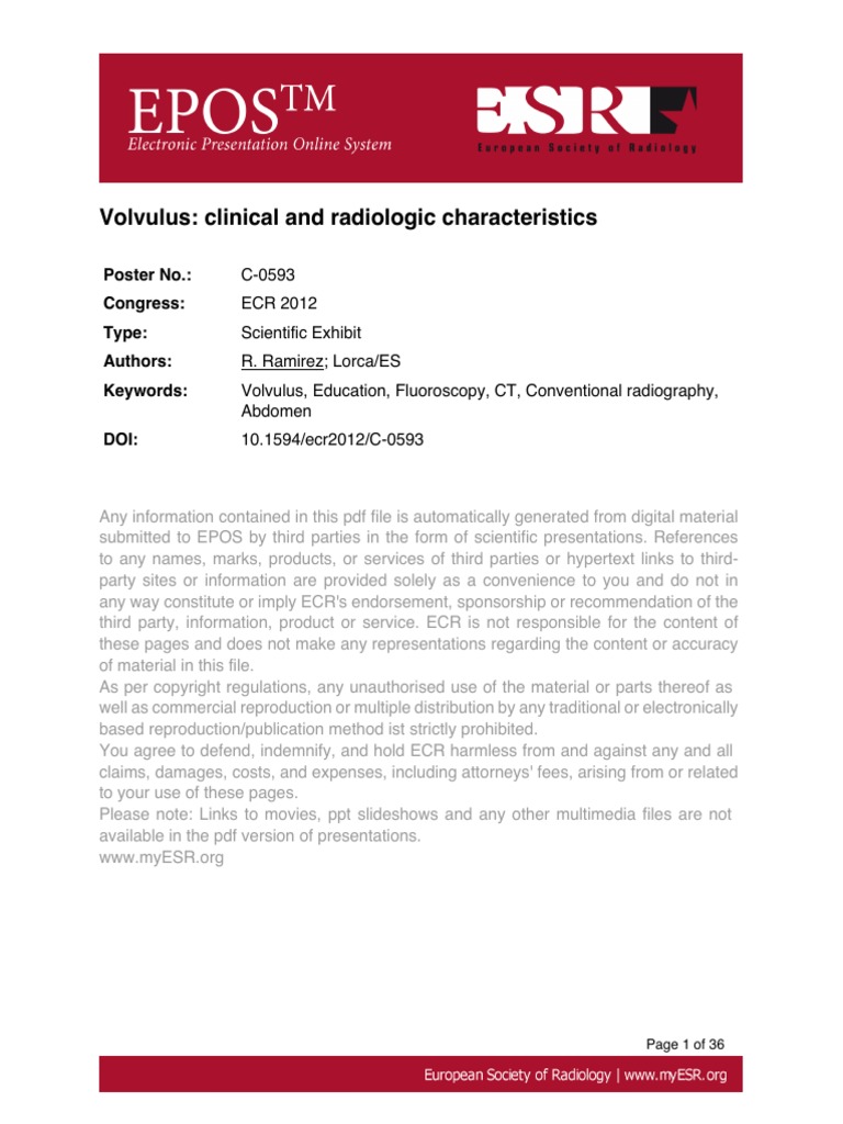 Volvulus: Clinical and Radiologic Characteristics: Poster No.: Congress ...