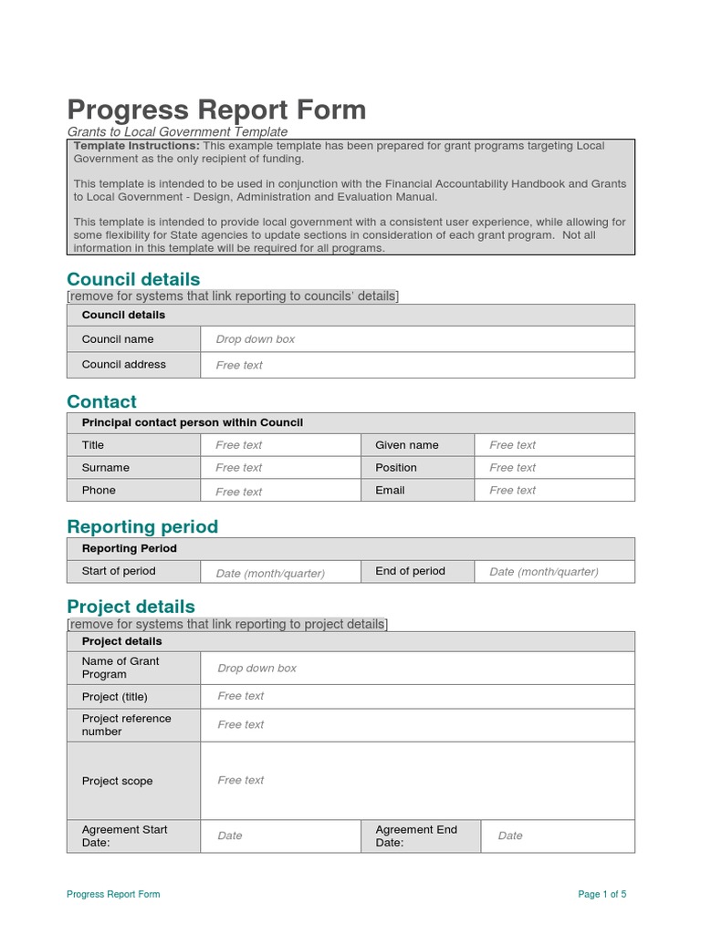 Progress Report Form: Council Details | PDF | Risk Management | Risk
