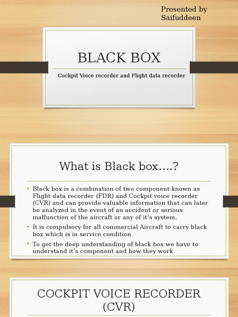 Black Box: CVR and FDR Explained | PDF | Flight Recorder | Aviation