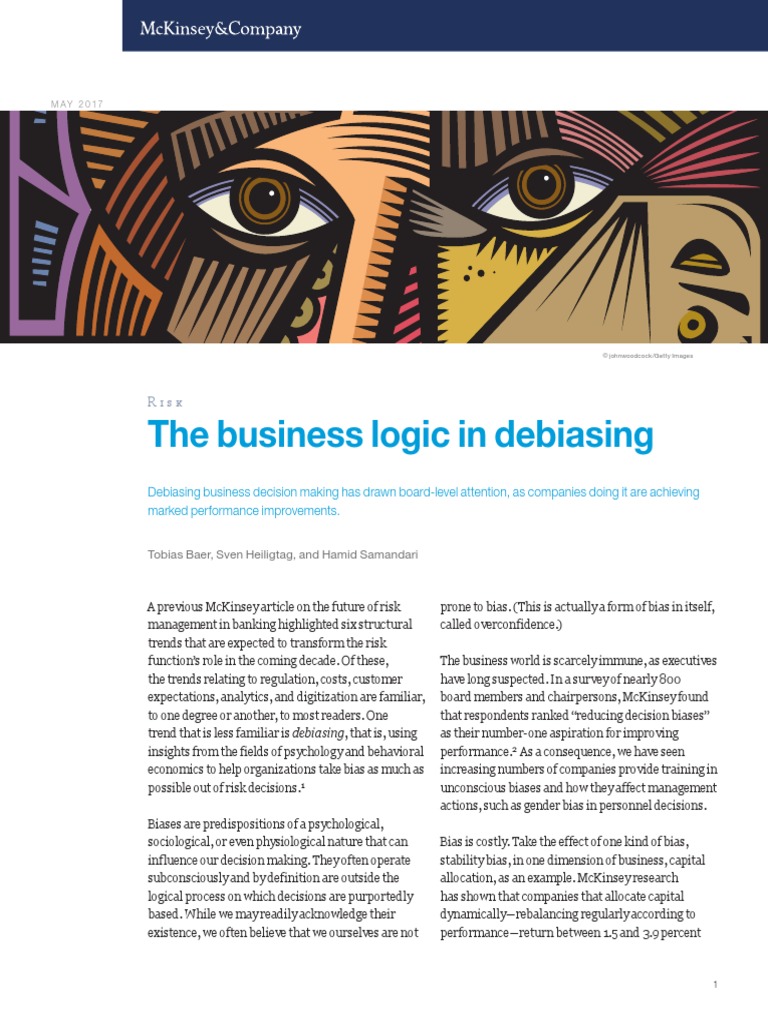The Business Logic in Debiasing | PDF | Bias | Decision Making