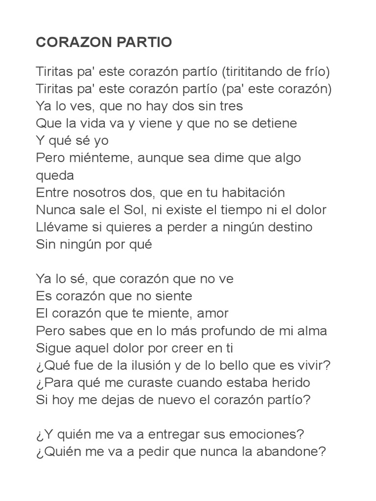 Corazon Partio | PDF