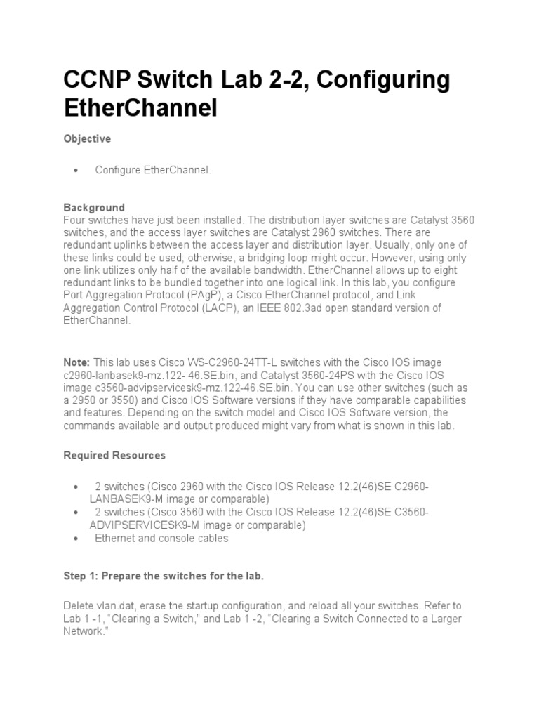 CCNP Switch Lab 2 | PDF | Network Switch | Cisco Certifications