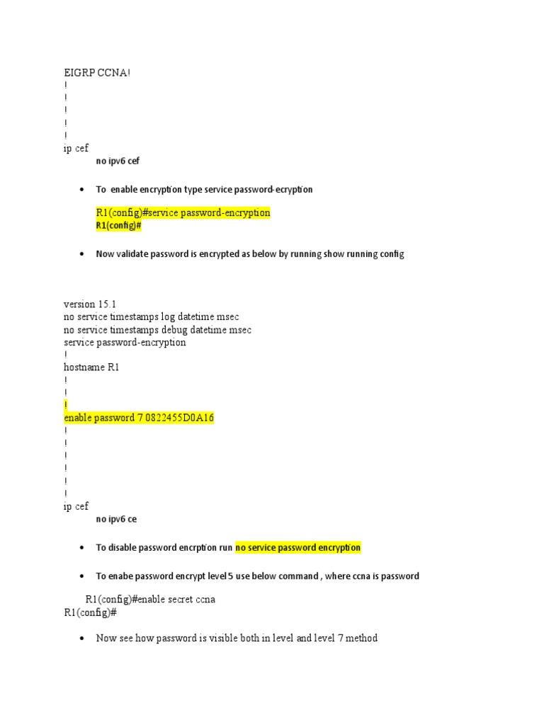 EIGRP | PDF | Secure Shell | Command Line Interface