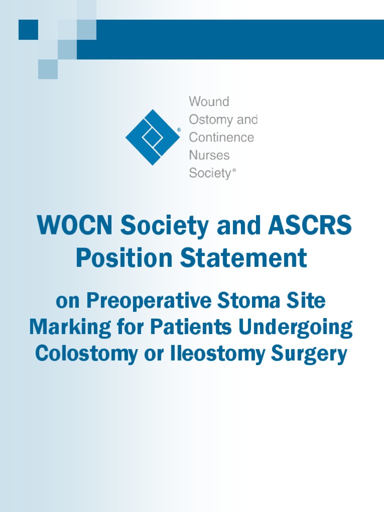 ASCRS Stoma Site Marking PS | PDF | Abdomen | Surgery