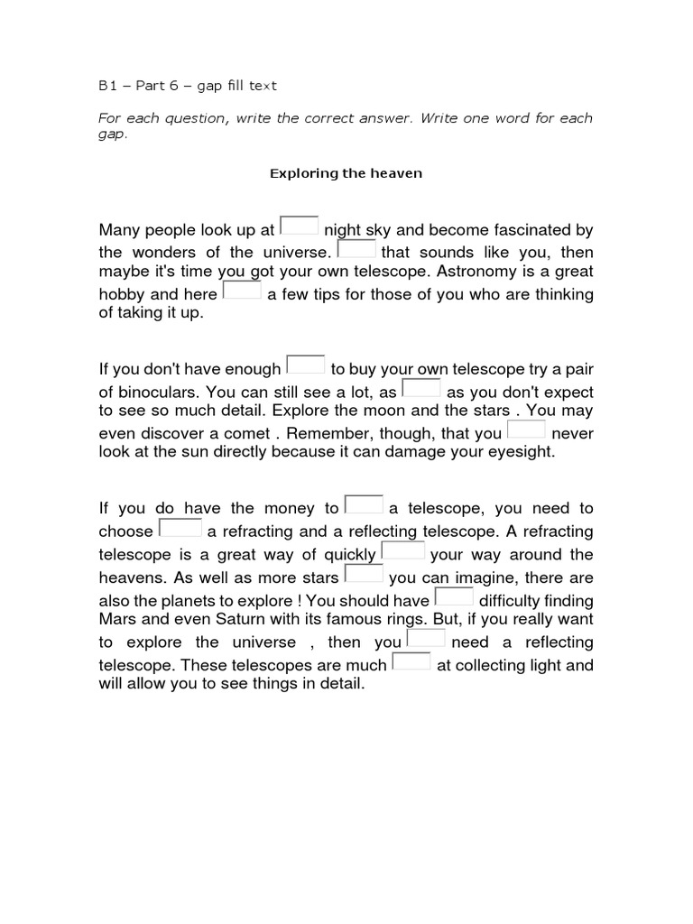 For Each Question, Write The Correct Answer. Write One Word For Each ...