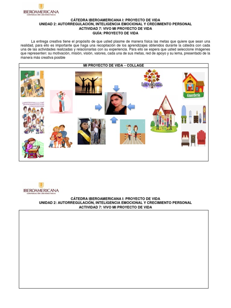 Guía Mi Proyecto de Vida Collage | PDF