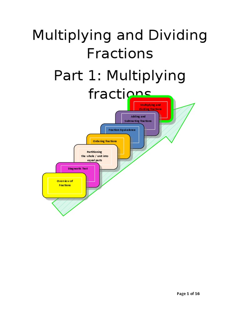 Multiplying and Dividing Fractions Part 1: Multiplying Fractions | PDF ...