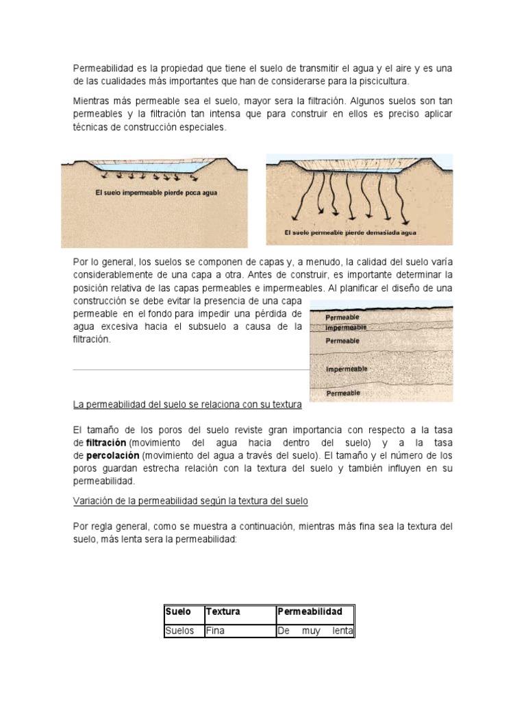 Importancia de la Permeabilidad del Suelo | PDF | Permeabilidad ...