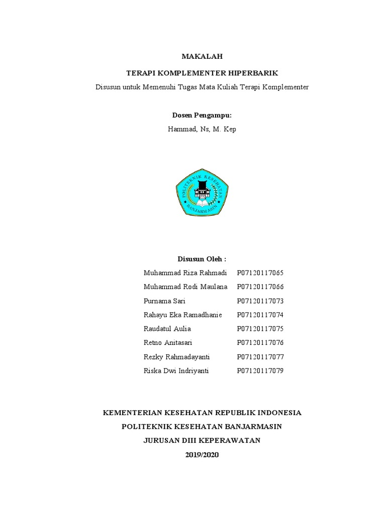 Makalah Hiperbarik New | PDF