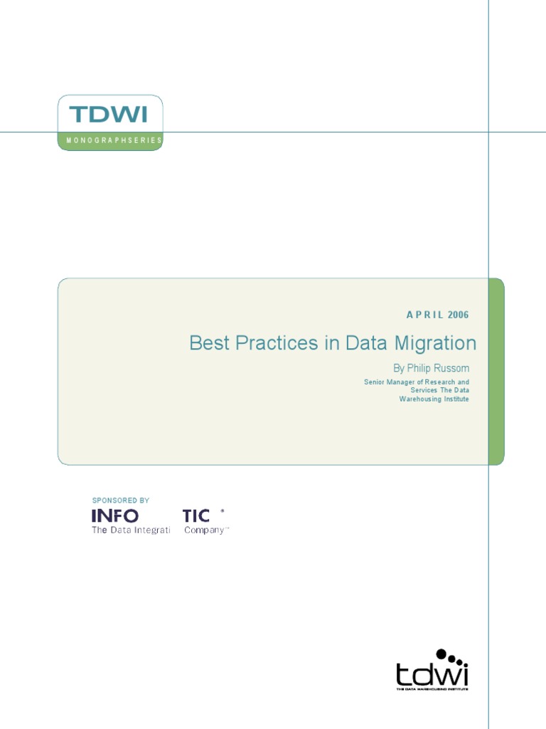 Best Practices in Data Migration: Monographseries | PDF | Databases ...