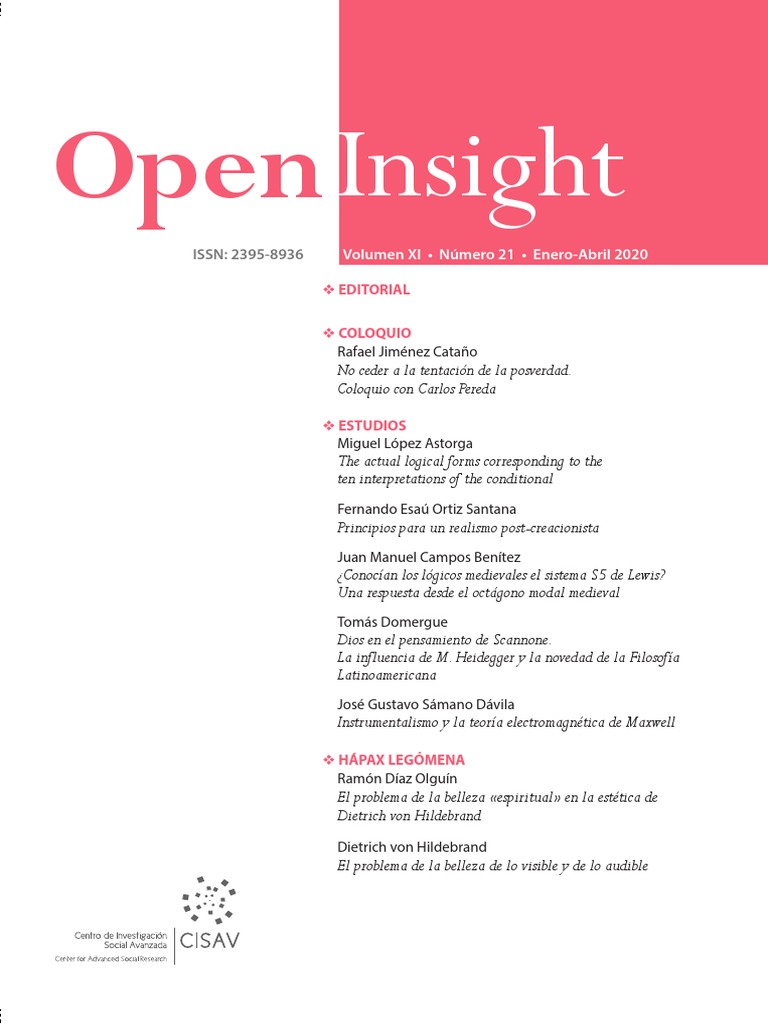 Open Insight Abril 2020 | PDF | Realismo filosófico | Verdad