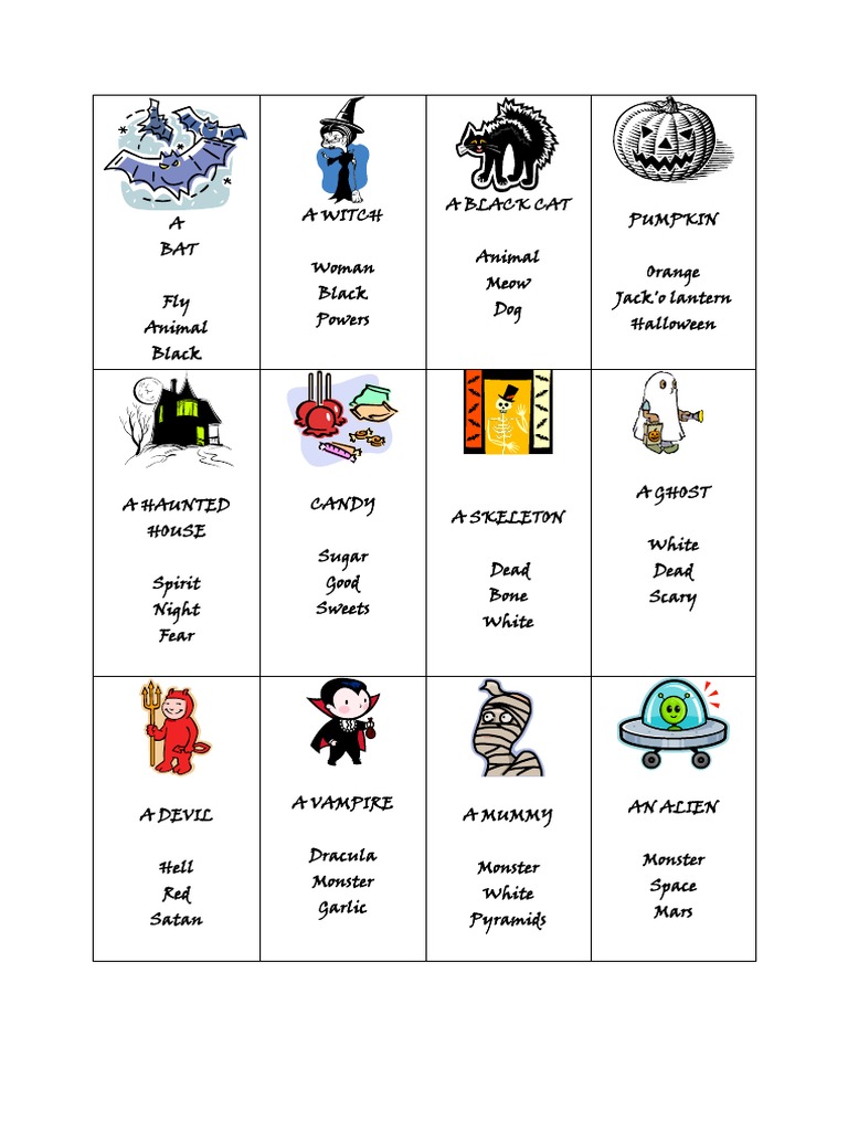 Halloween Creatures and Symbols Guide | PDF
