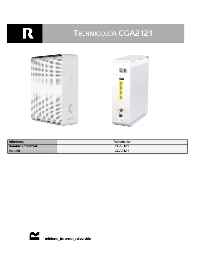 Manual Technicolor CGA2121 | Descargar gratis PDF | Dirección IP ...