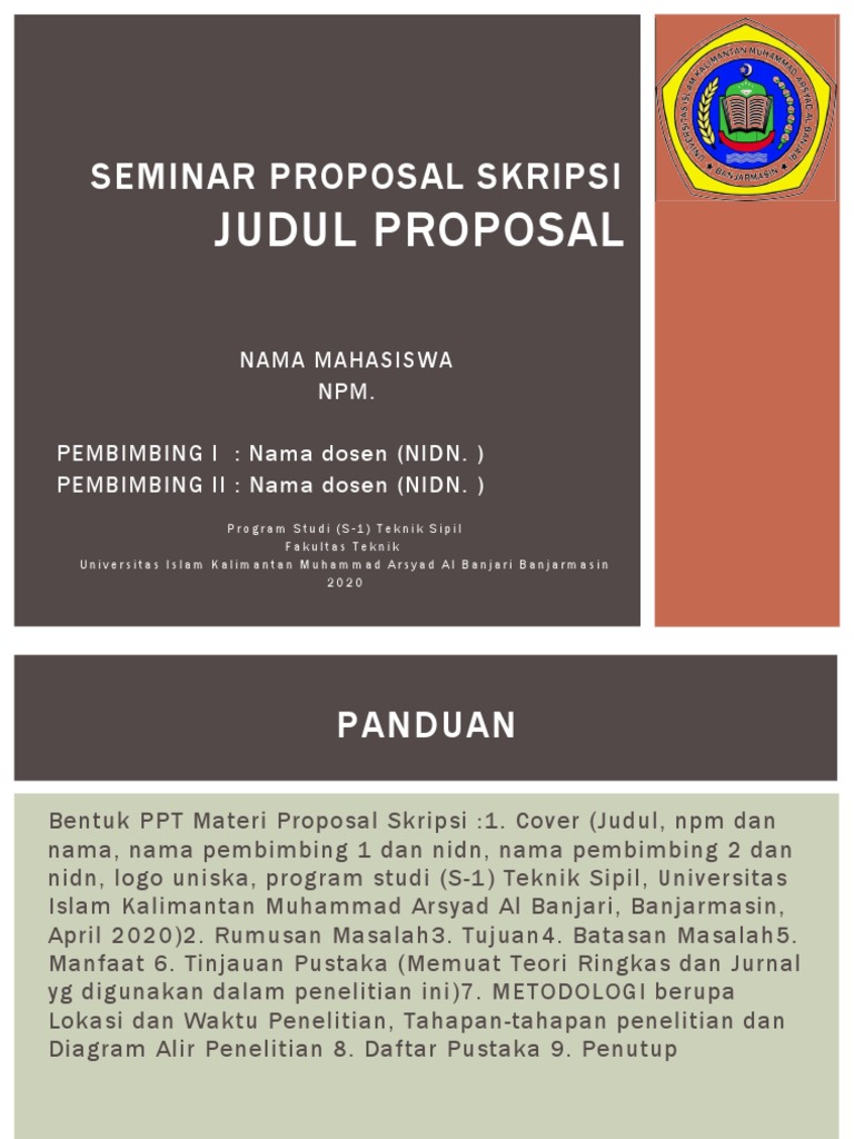 Format Powerpoint Seminar Proposal | PDF