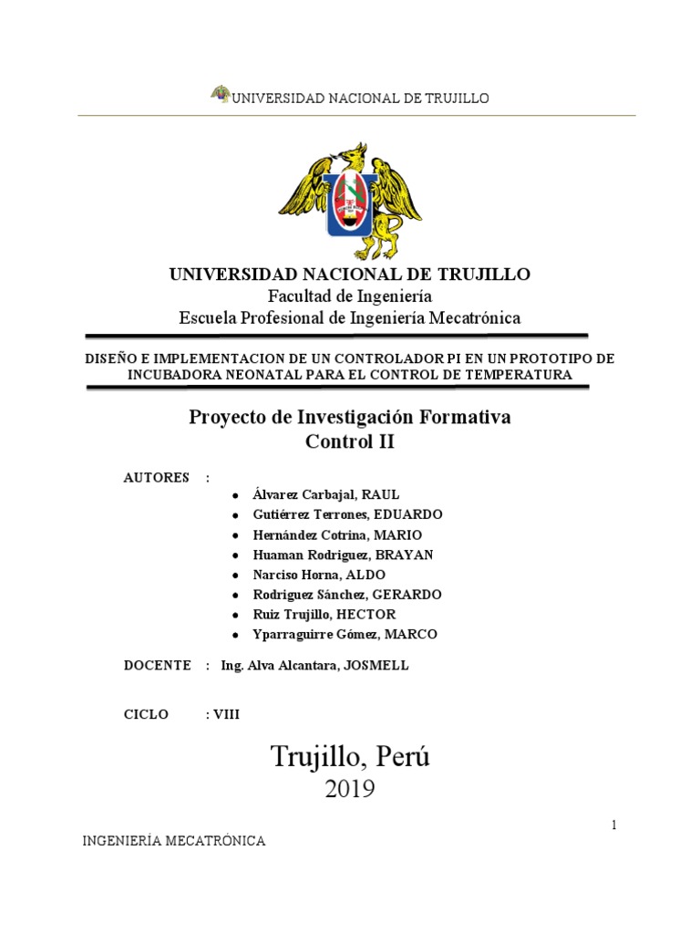 Proyecto Final Control 2 | PDF | Microcontrolador | Arduino