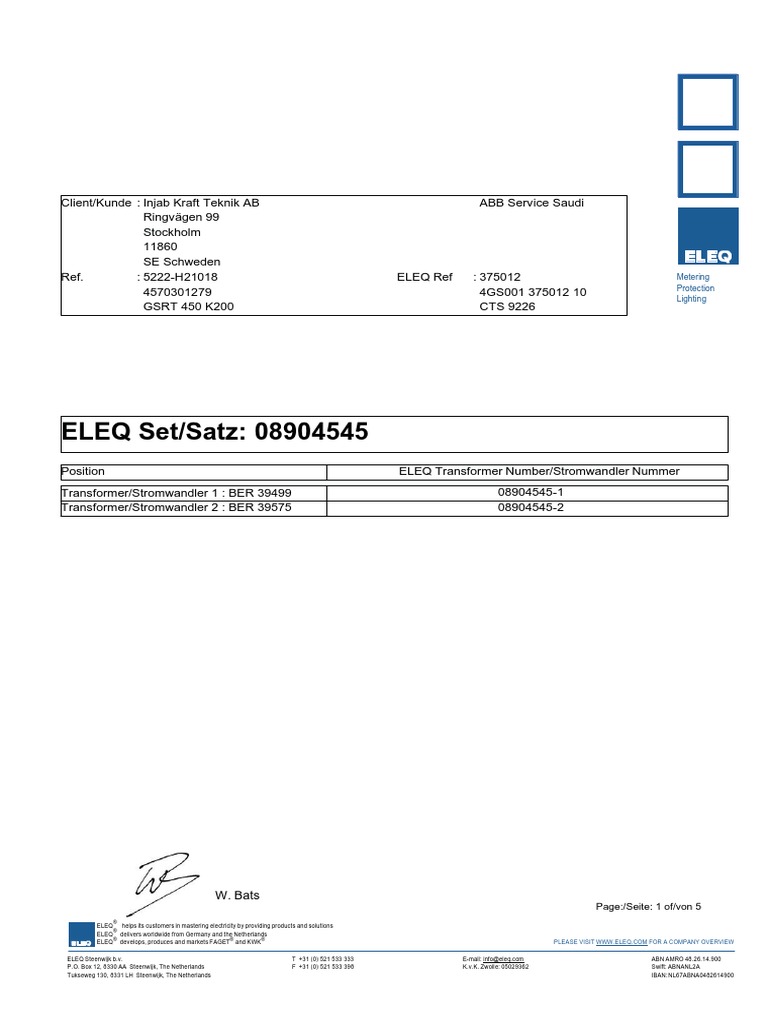 CT Test Report | PDF | Power (Physics) | Quantity