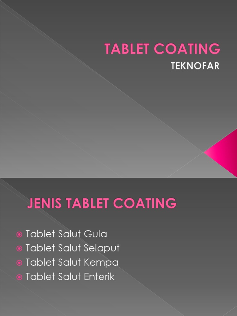 Tekfar Part 3 Tablet Coating PDF | PDF